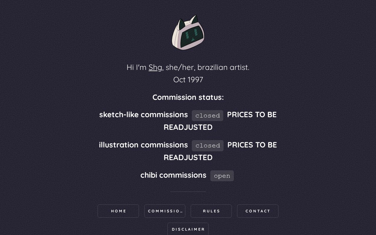 shg's commissions info